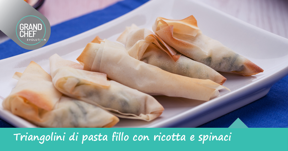 Triangolini di Pasta Fillo Ripieni di Ricotta e Spinaci – Grand Chef ...